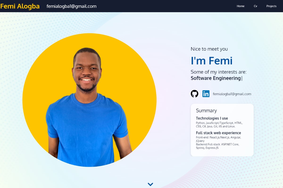 Femi Alogba - Software Developer